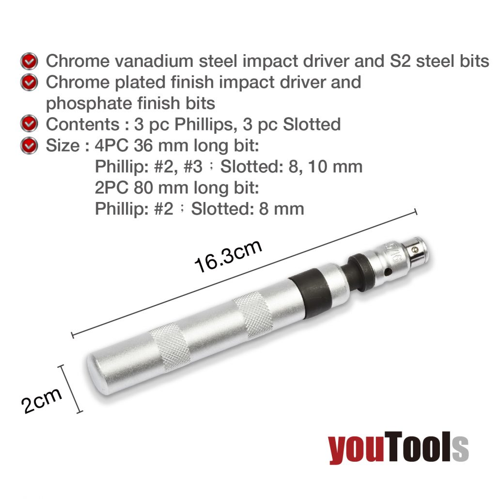 3/8″Dr Micro Professional Hand Impact Driver Set 7 pc | YouTools