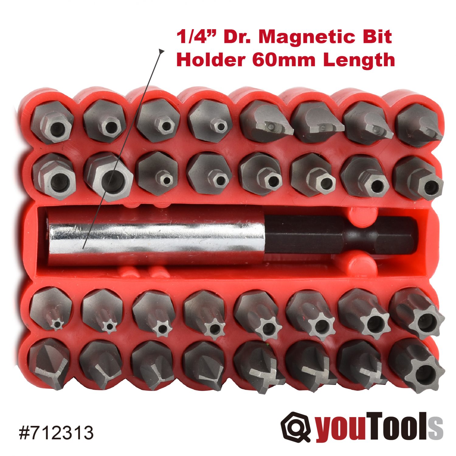 33PCE Security Driver Bit Set CRV 25 mm Long | YouTools