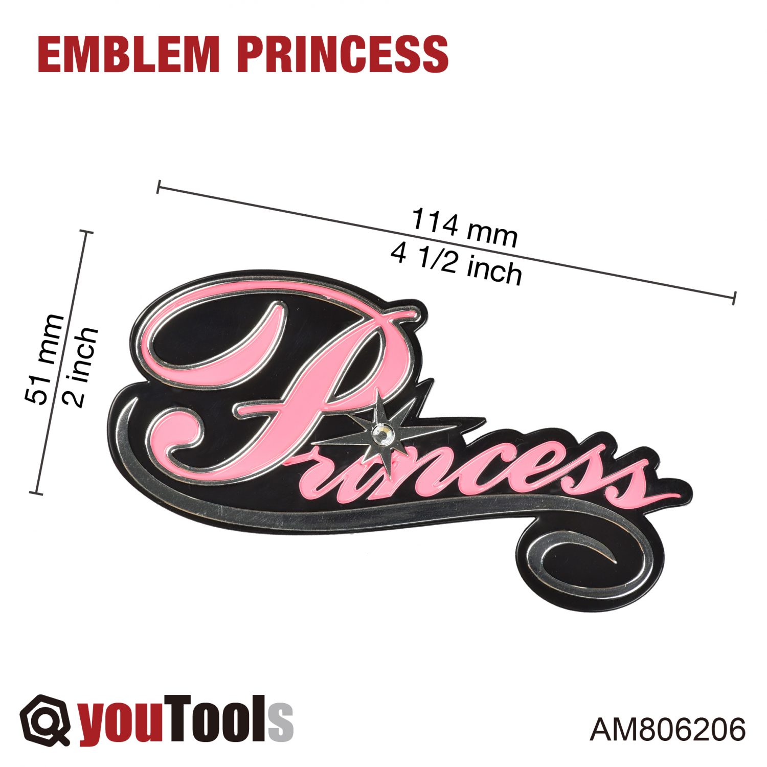 Emblem PRINCESS Car Decal Sticker Car Decor | YouTools