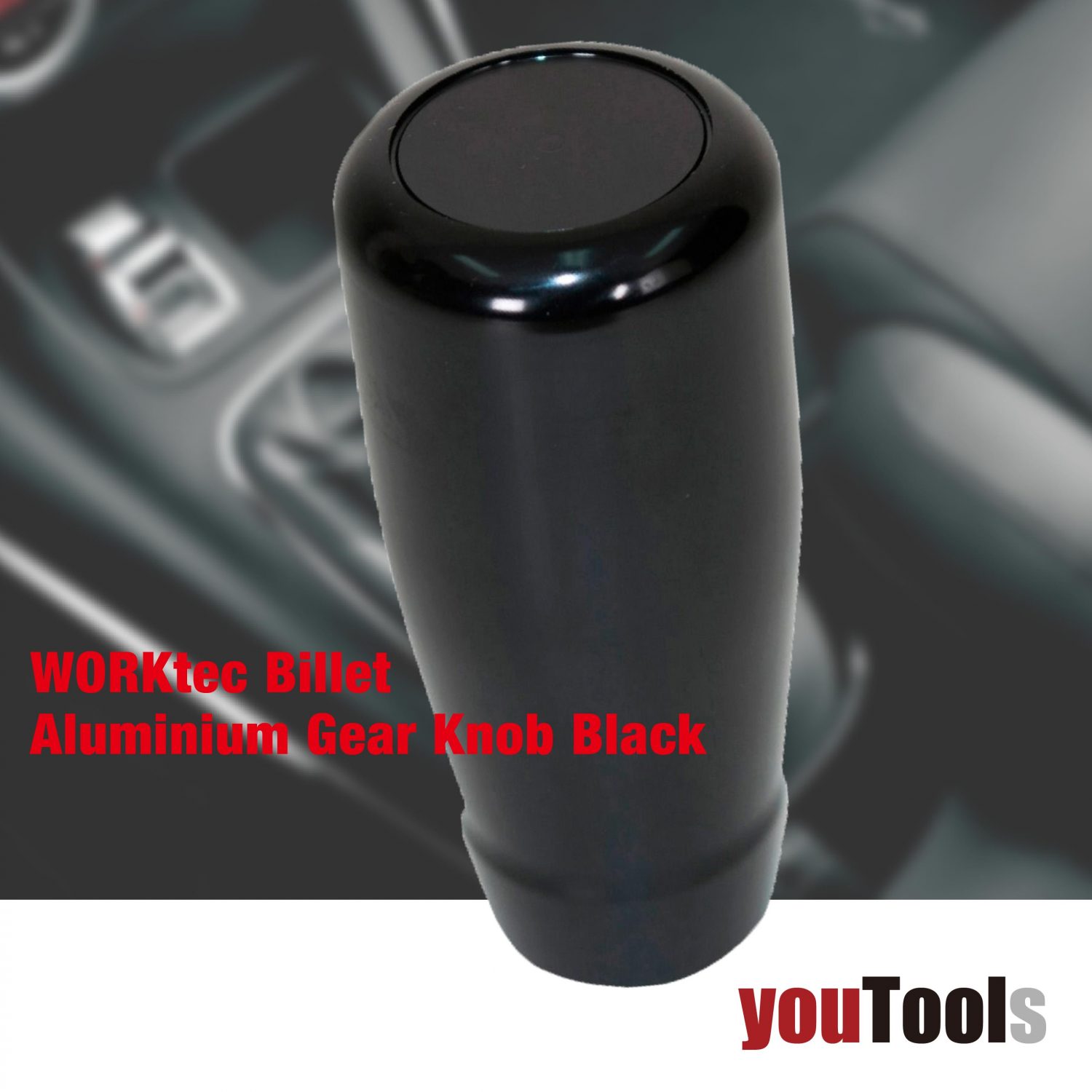 Billet Aluminium Gear Knob Black | YouTools
